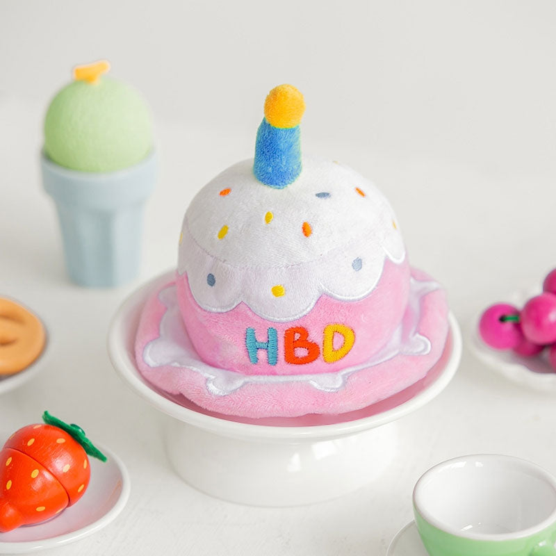 Bite Me HBD Cake Hat and Toy | Dog Toys | Koji Pet